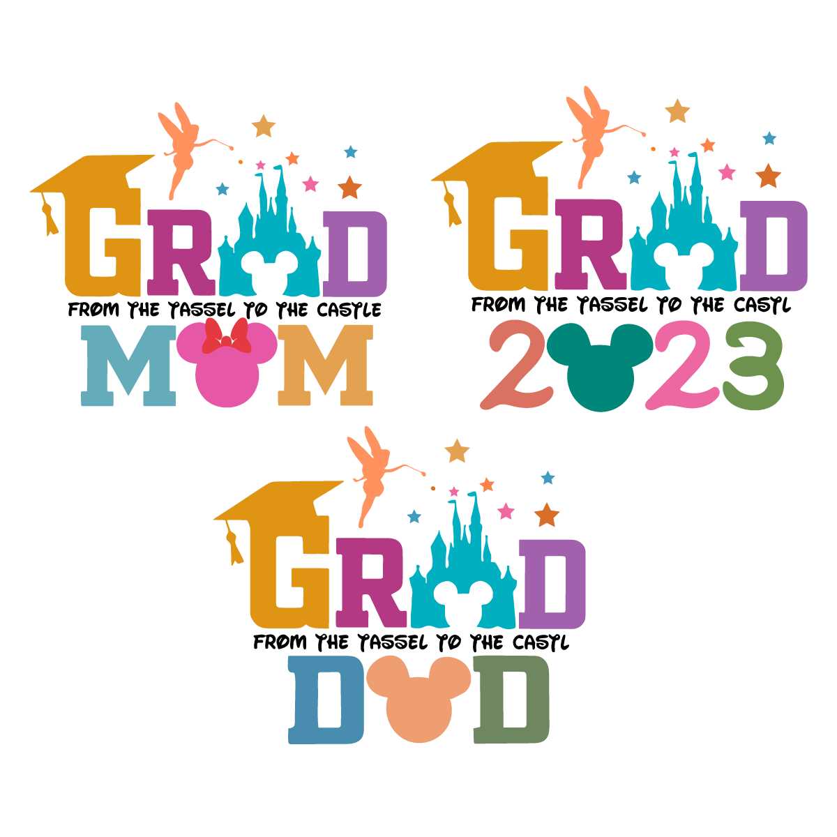 Grad 2023 From The Tassel To The Castle SVG Digital Cricut F | Inspire ...