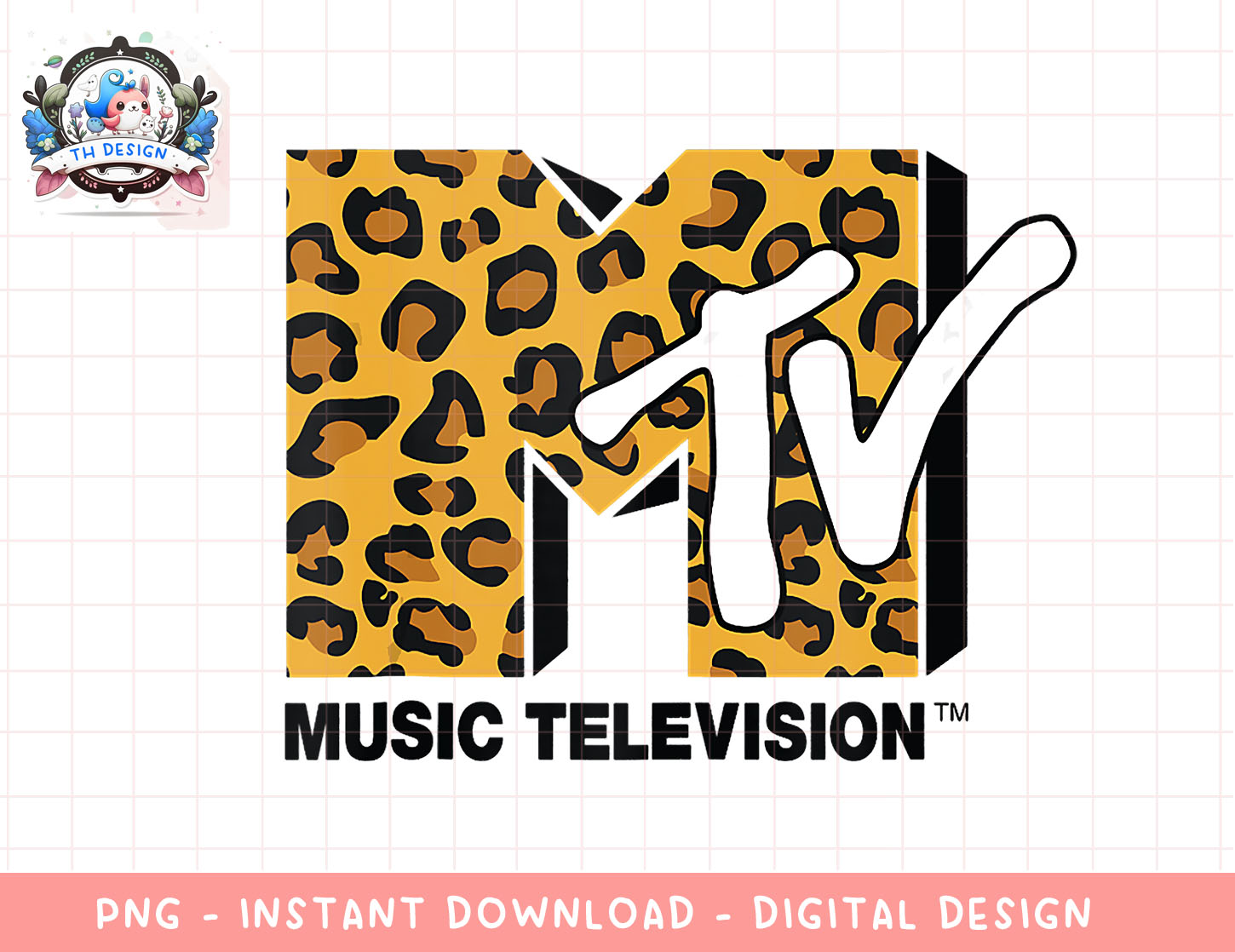 Classic Mtv Logo Leopard Print png, digital download, instan - Inspire ...