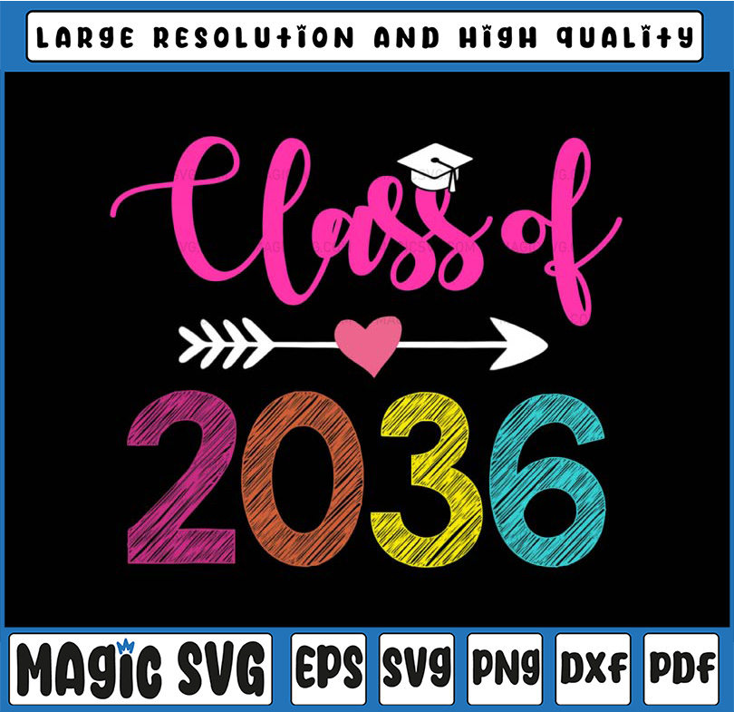 Class Of 2036 Pre-K Graduate Preschool Graduation PNG Design | Inspire ...