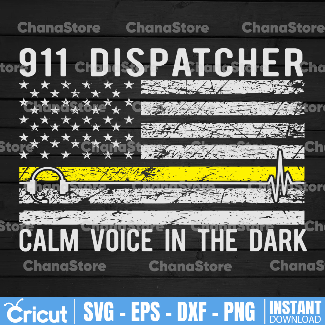 911 Dispatcher Calm Voice In The Dark Svg, EMS design svg, E | Inspire ...