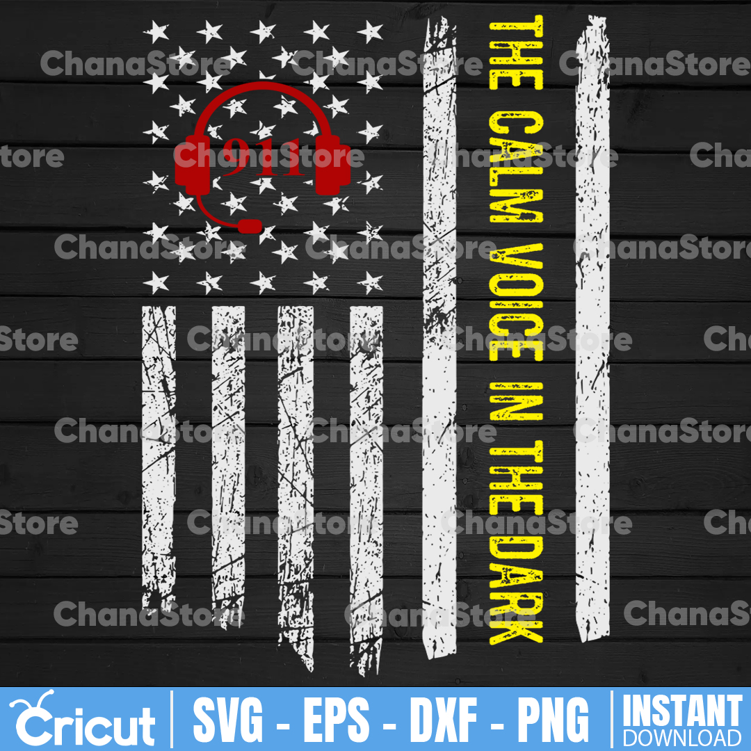 Dispatcher Thin Yellow & Red Line 911 Emergency svg, png, dx - Inspire ...