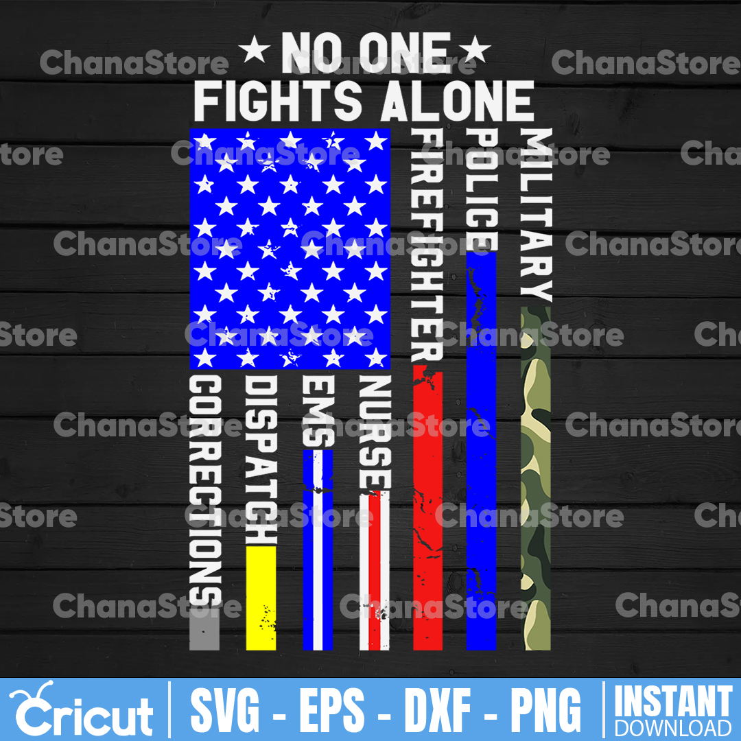 No One Fights Alone Svg, United Family Svg, American Flag Sv | Inspire ...