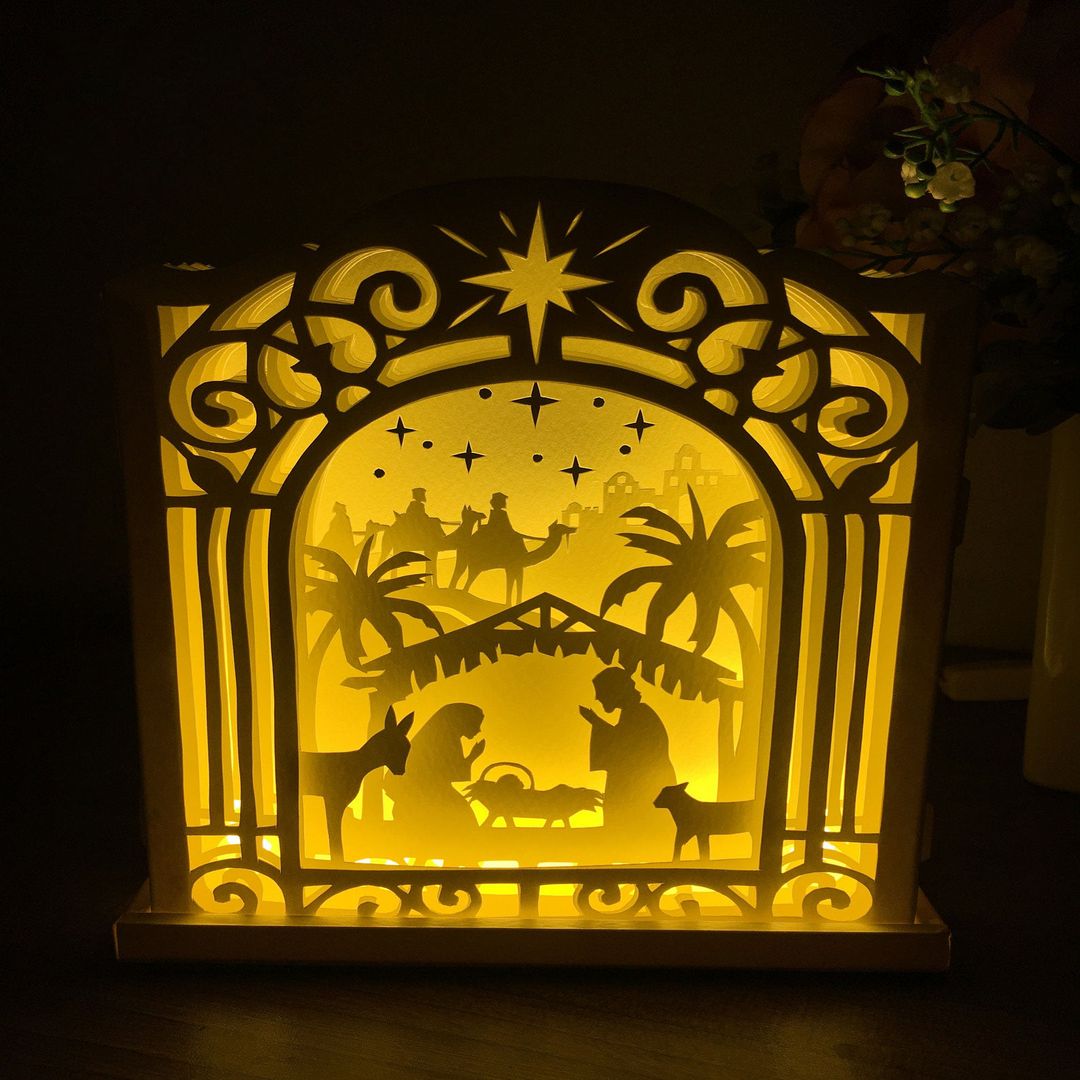 Nativity Of Jesus Pop-up Card 3D - Merry Christmas Paper Cut - Inspire ...