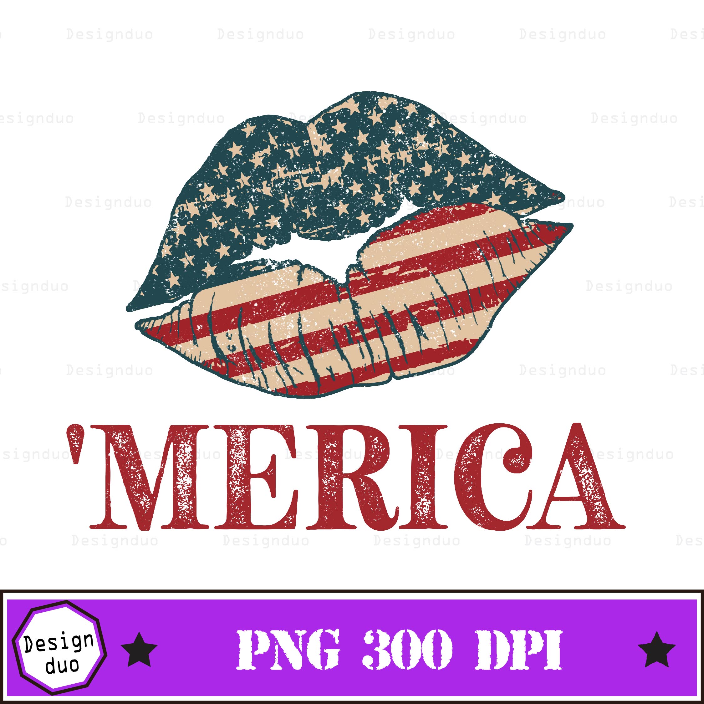 Merica Lips Sublimation png, Merica Patriotic Lips Design, I | Inspire ...