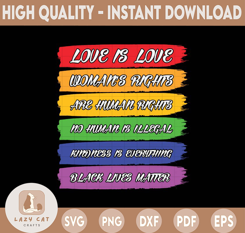 Love is Love Svg, Rainbow Shirt Retro, LGBT Svg, Pride Svg, | Inspire ...
