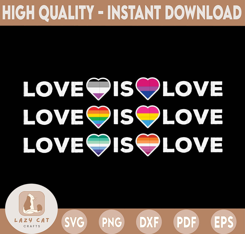 Love is Love Svg, Rainbow Shirt Retro, LGBT Svg, Pride Svg, | Inspire ...