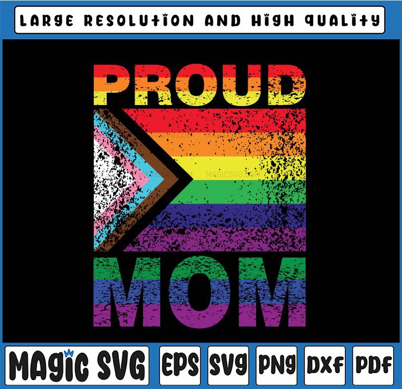 LGBTQ Rainbow Flag Svg, Proud Ally Pride Mom Svg, Support LG | Inspire ...
