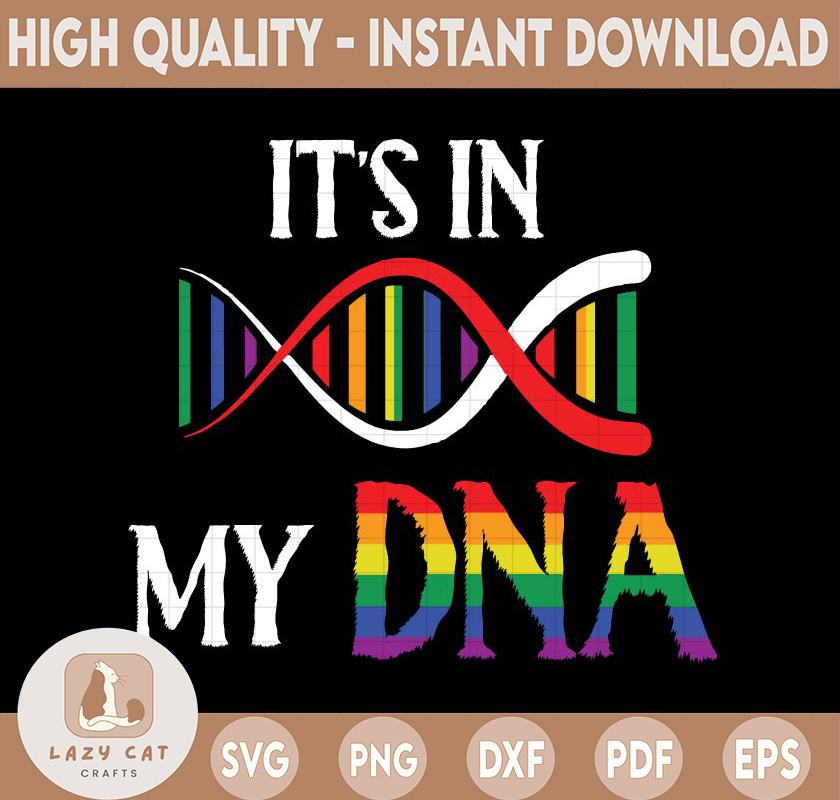 Gay DNA Pride Symbol Rainbow Flag LGBT Pride Rights Power sv - Inspire ...