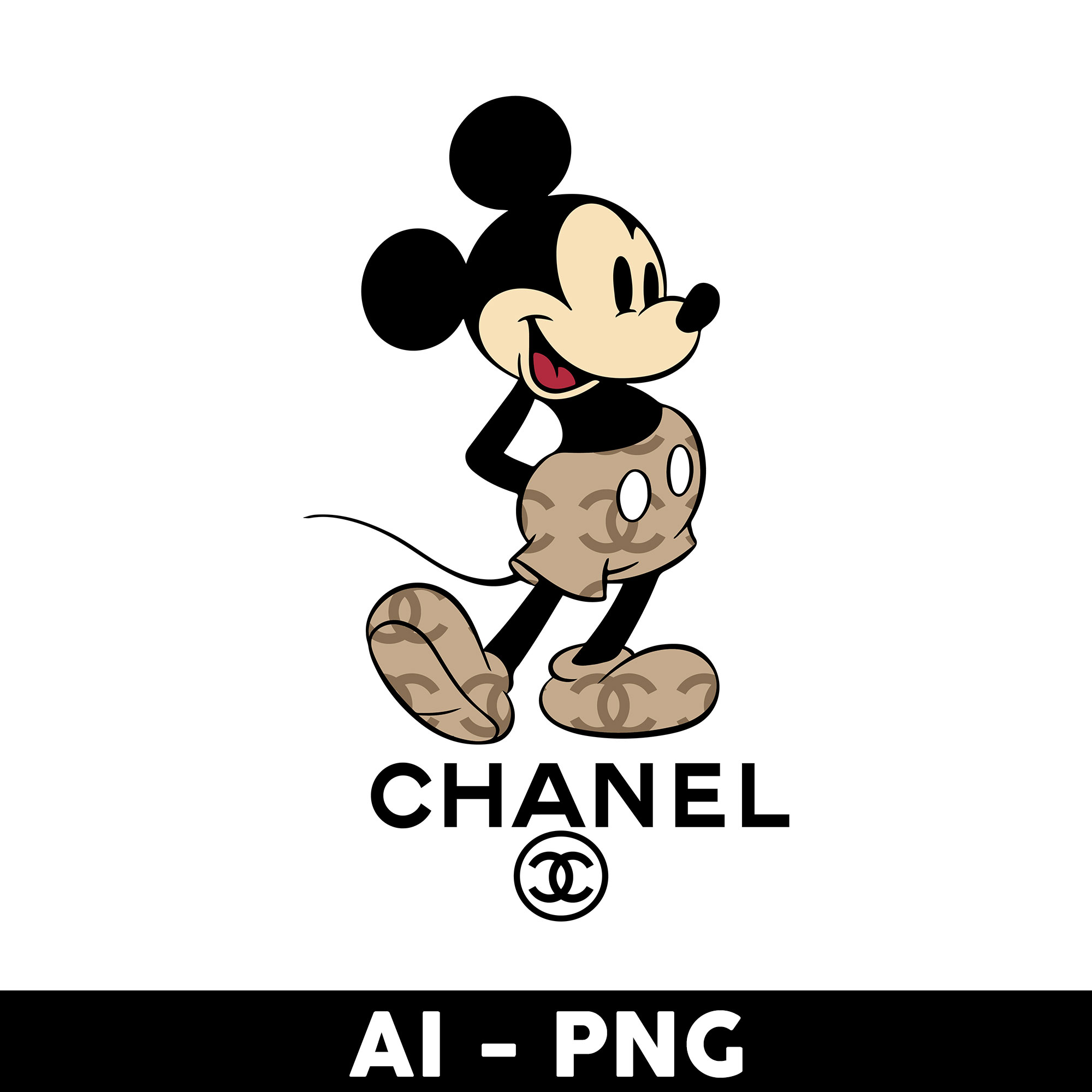 Mickey Mouse Chanel Png, Chanel Logo Png, Mickey Png, Fashio - Inspire ...