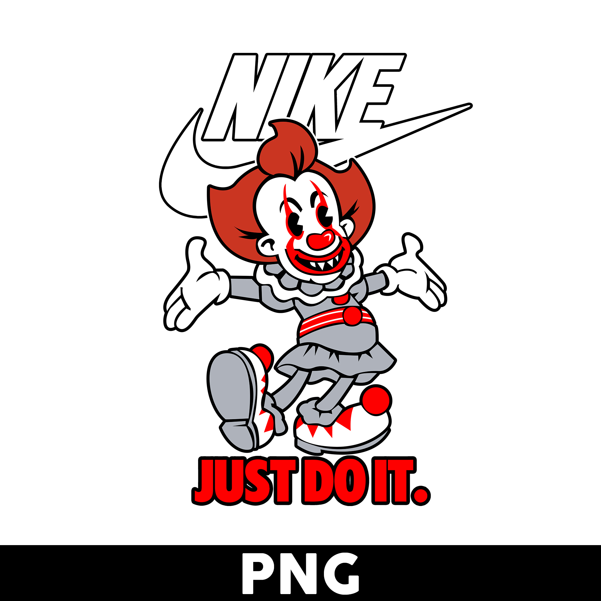 Pennywise With Nike Logo Png, Nike Logo Png, Pennywise Png, - Inspire ...