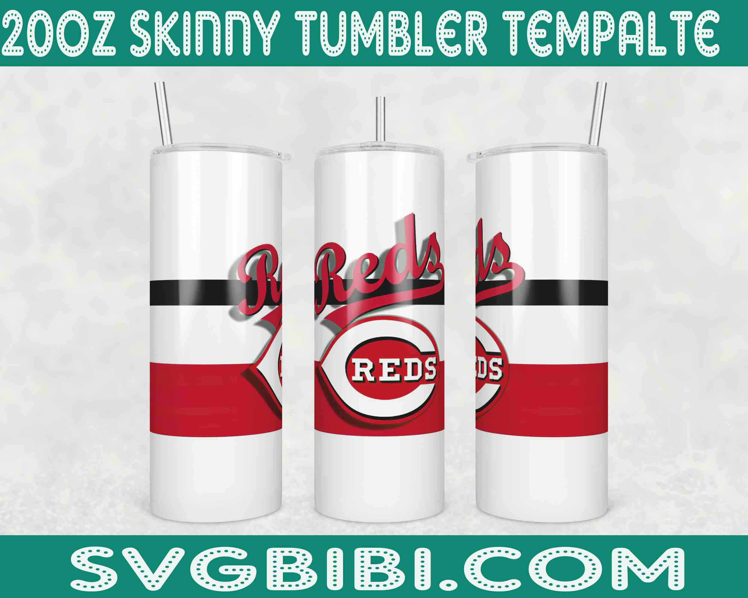 Cincinnati Reds Tumbler Wrap, Baseball Tumbler Wrap Png, 20o | Inspire ...