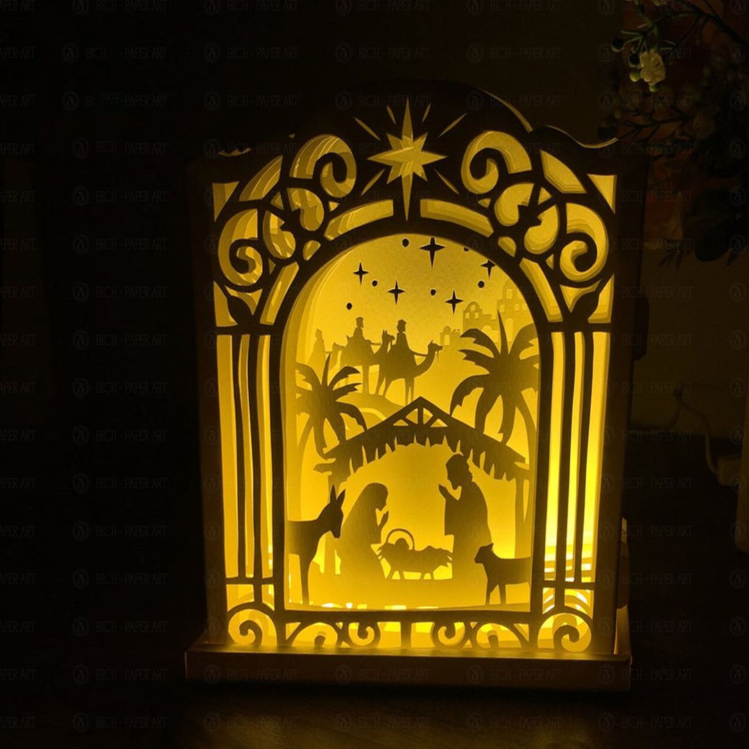Nativity Of Jesus Pop-up Card 3D - Merry Christmas Paper Cut - Inspire ...