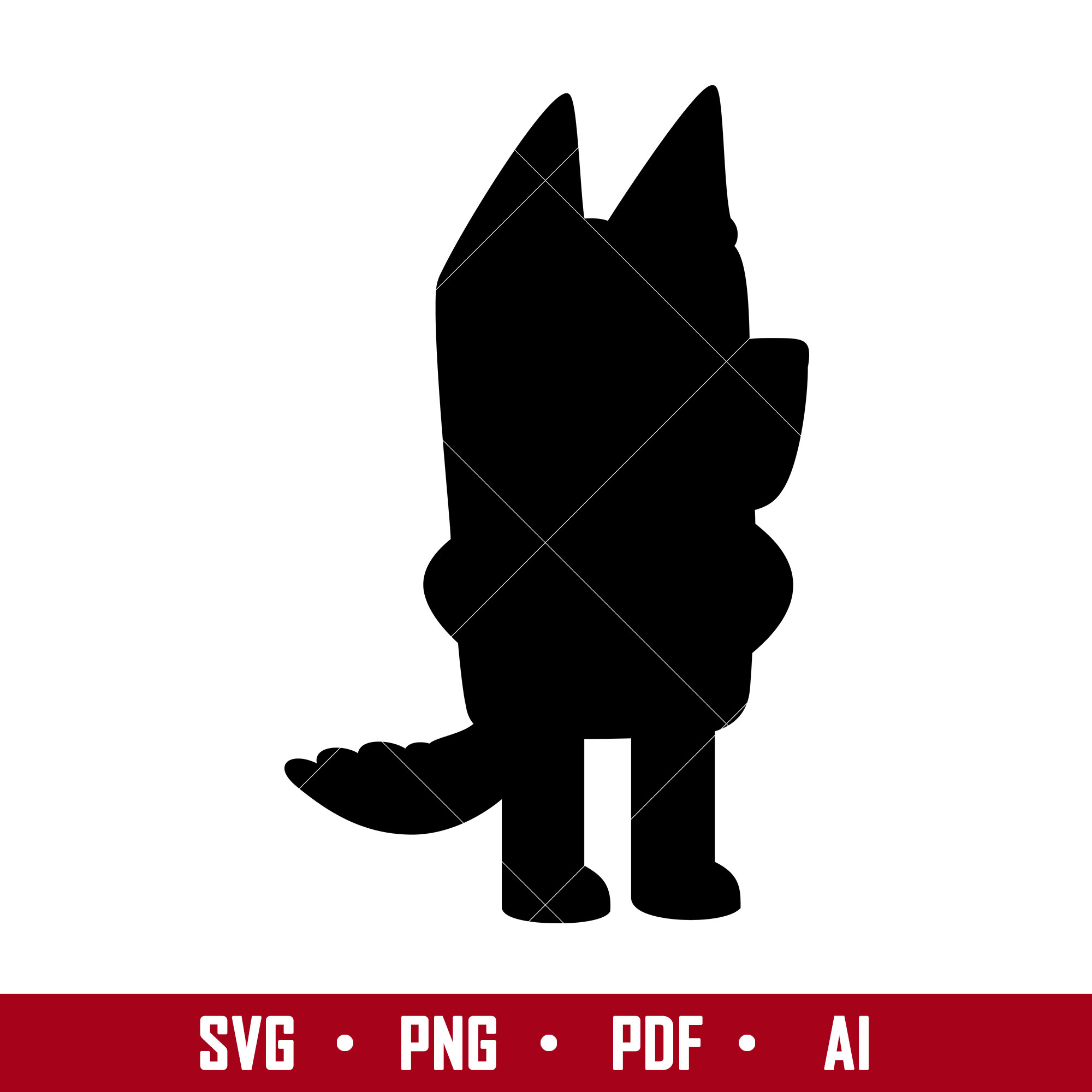 Bluey Rusty Silhouette Svg, Rusty Dog Svg, Bluey Svg, Cartoo | Inspire ...