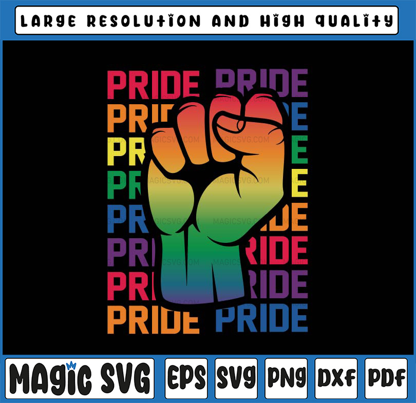 LGBT pride month Svg, support with rainbow flag Svg, Rainbow | Inspire ...