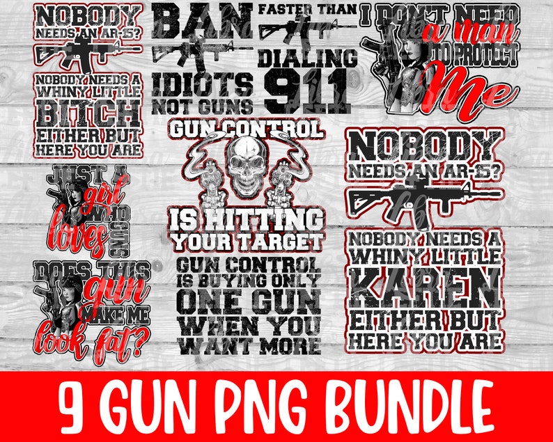 Gun Png BUNDLE, Gun Shirt Sublimation Designs Downloads, Gun - Inspire ...