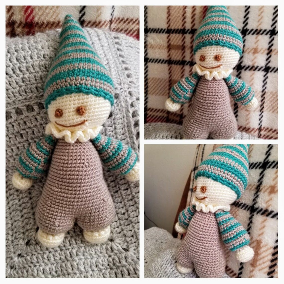 Baby Sleepy Time Crochet Cuddly Clown Doll Toy | Inspire Uplift