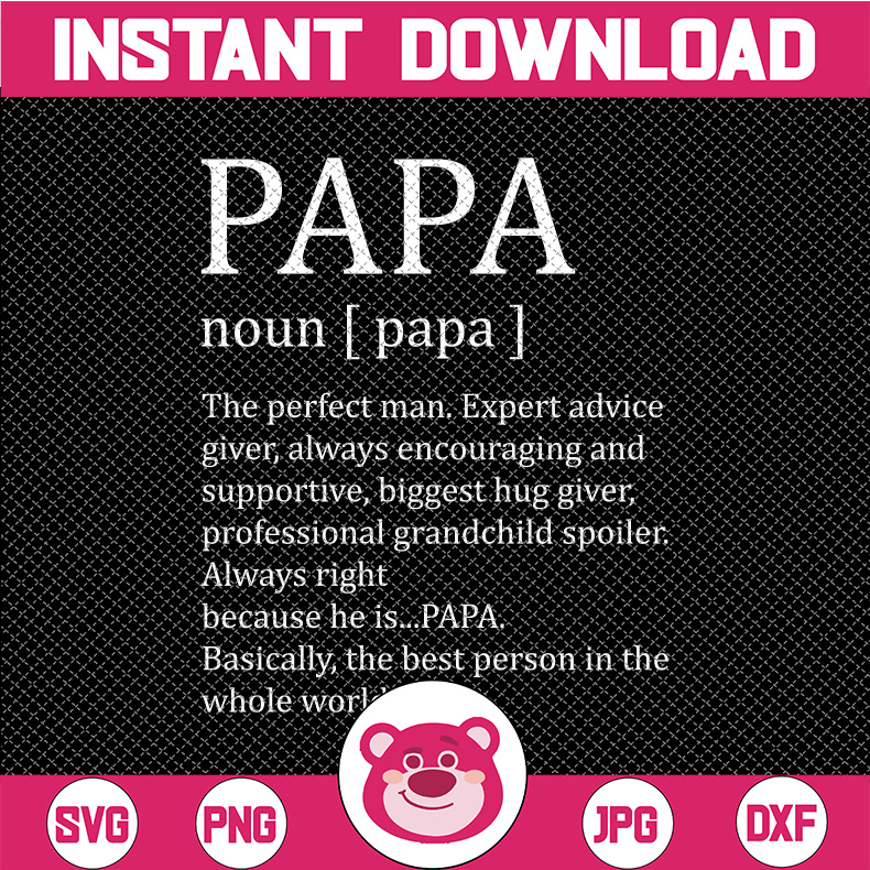Papa Definition, Papa Svg, Grandpa Definition, Father's Day | Inspire ...