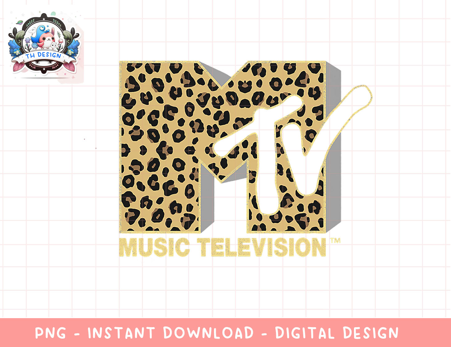 MTV Leopard Print Fill MTV Logo png, digital download, insta | Inspire ...