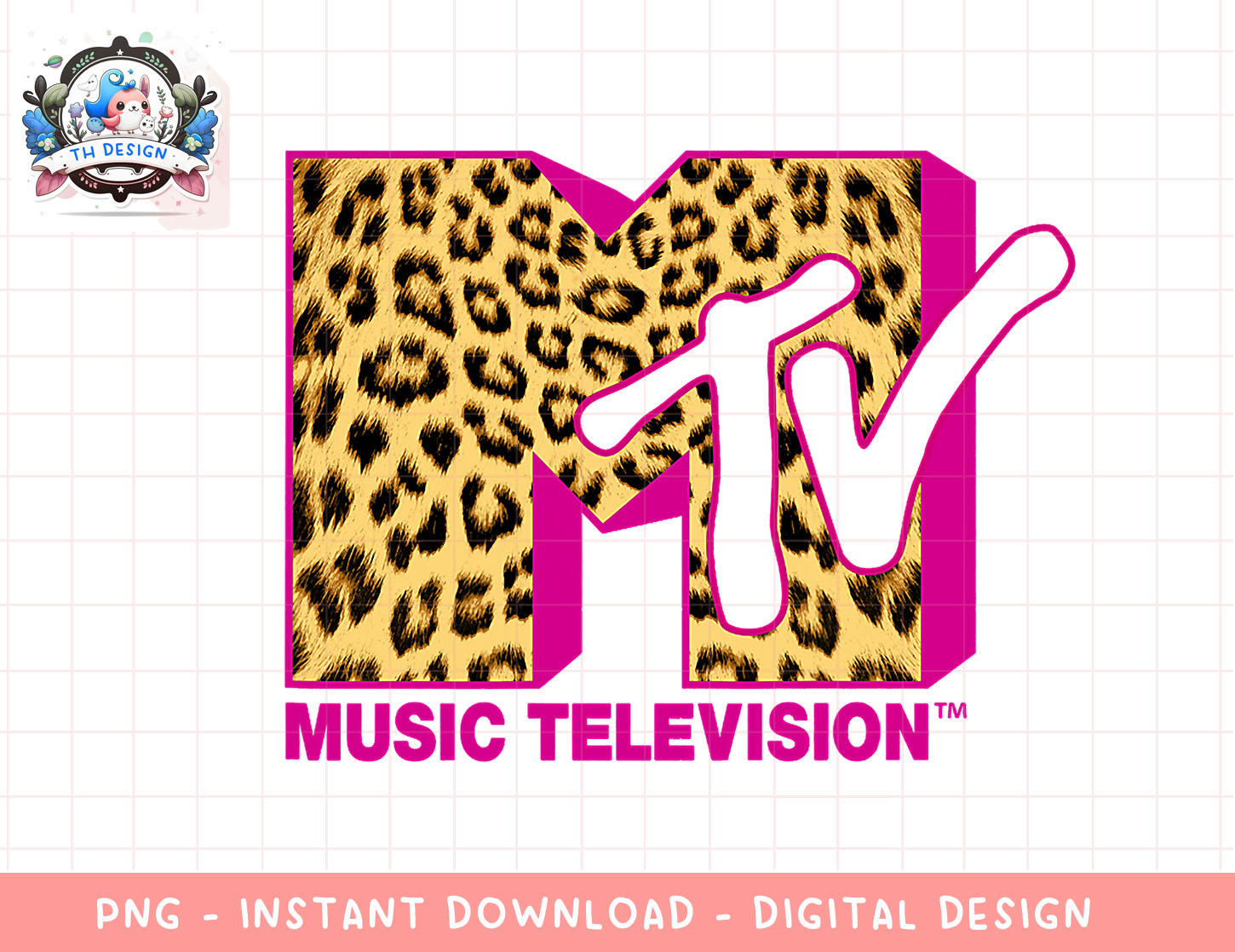MTV Logo Leopard Print Graphic png, digital download, instan | Inspire ...