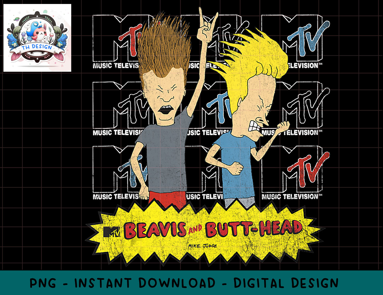 MTV Logo Stacked Beavis And Butt-Head png, digital download, | Inspire ...