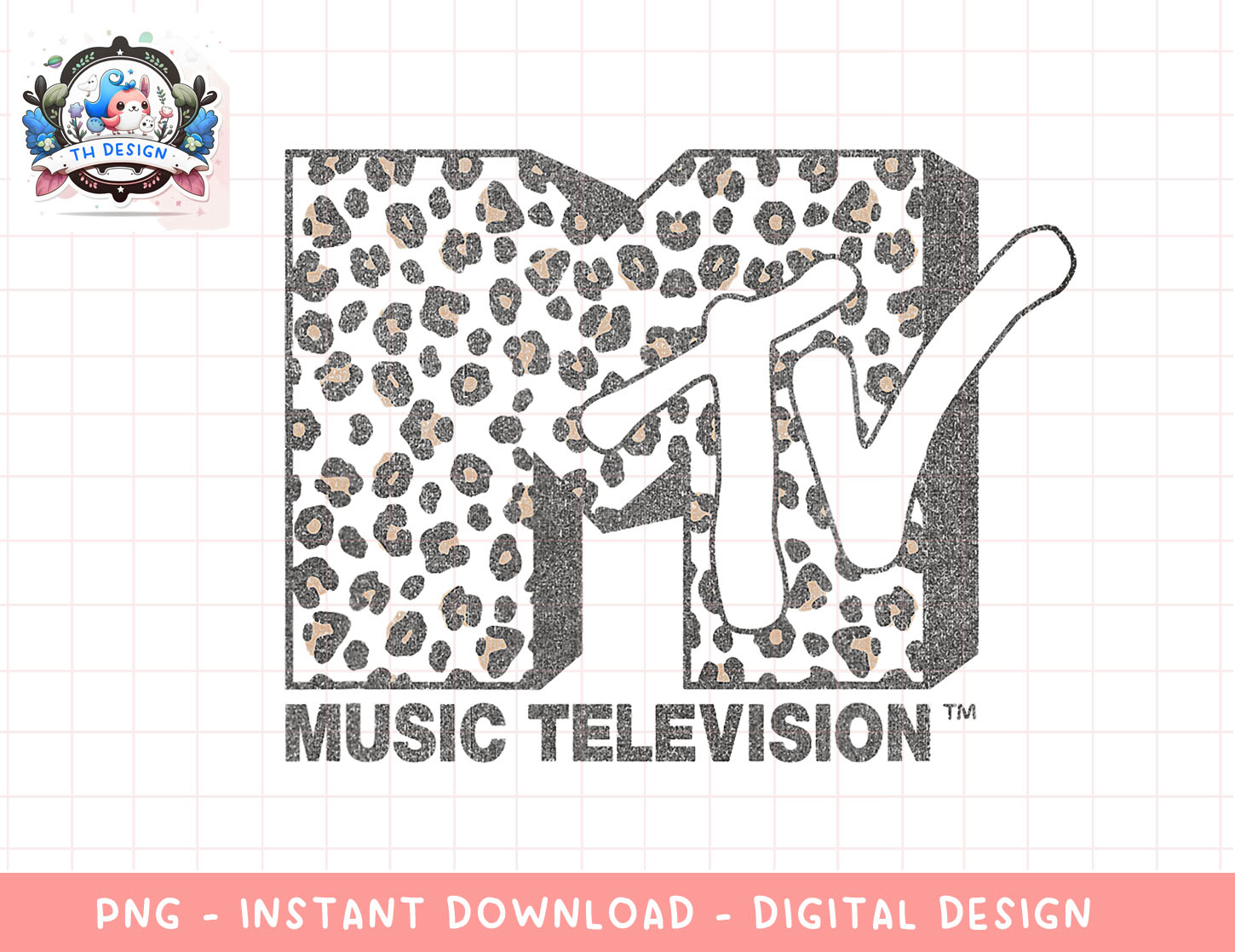 MTV Music Television Cheetah Print Logo Fill png, digital do | Inspire ...