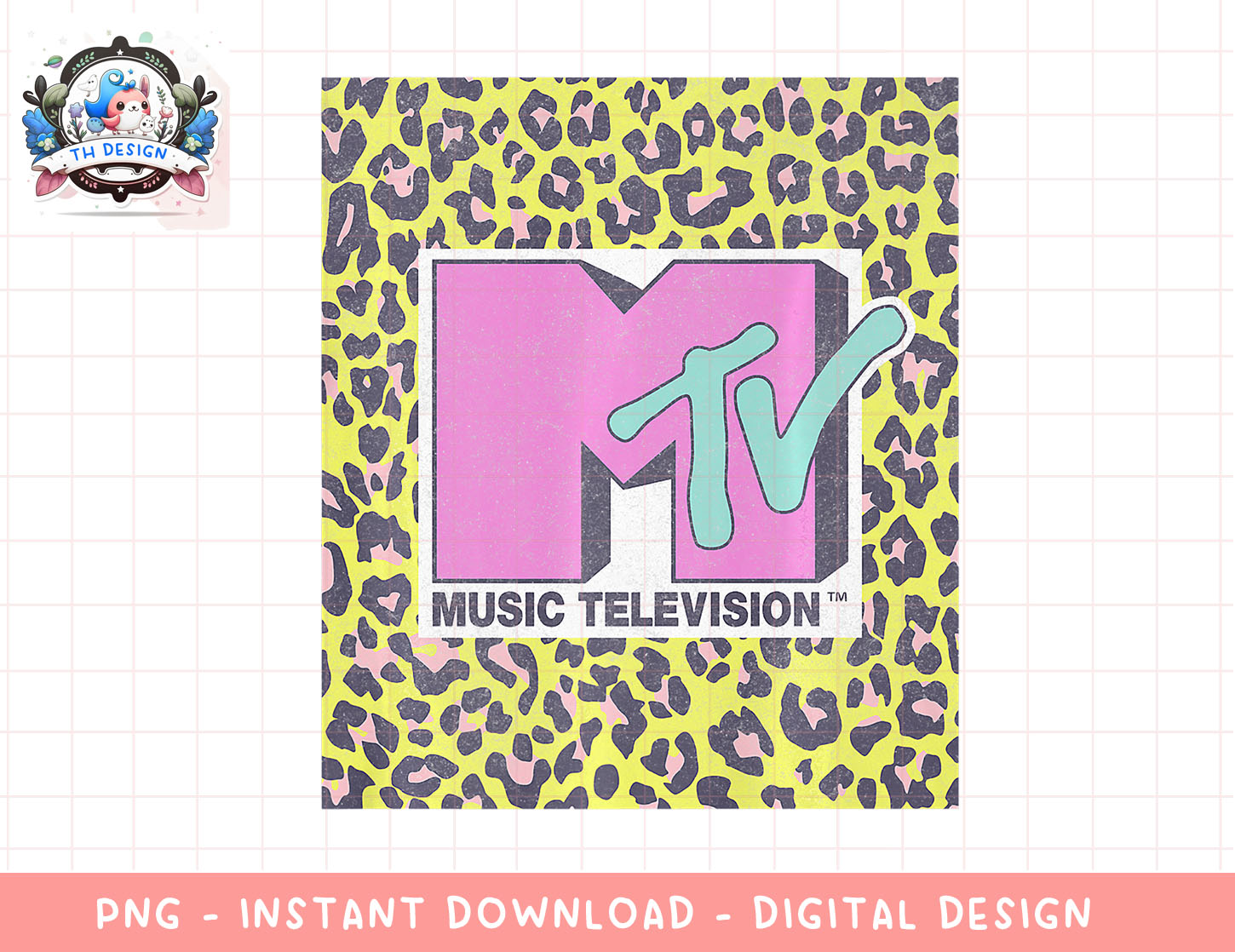 MTV Music Television Neon Cheetah Block Logo png, digital d | Inspire ...