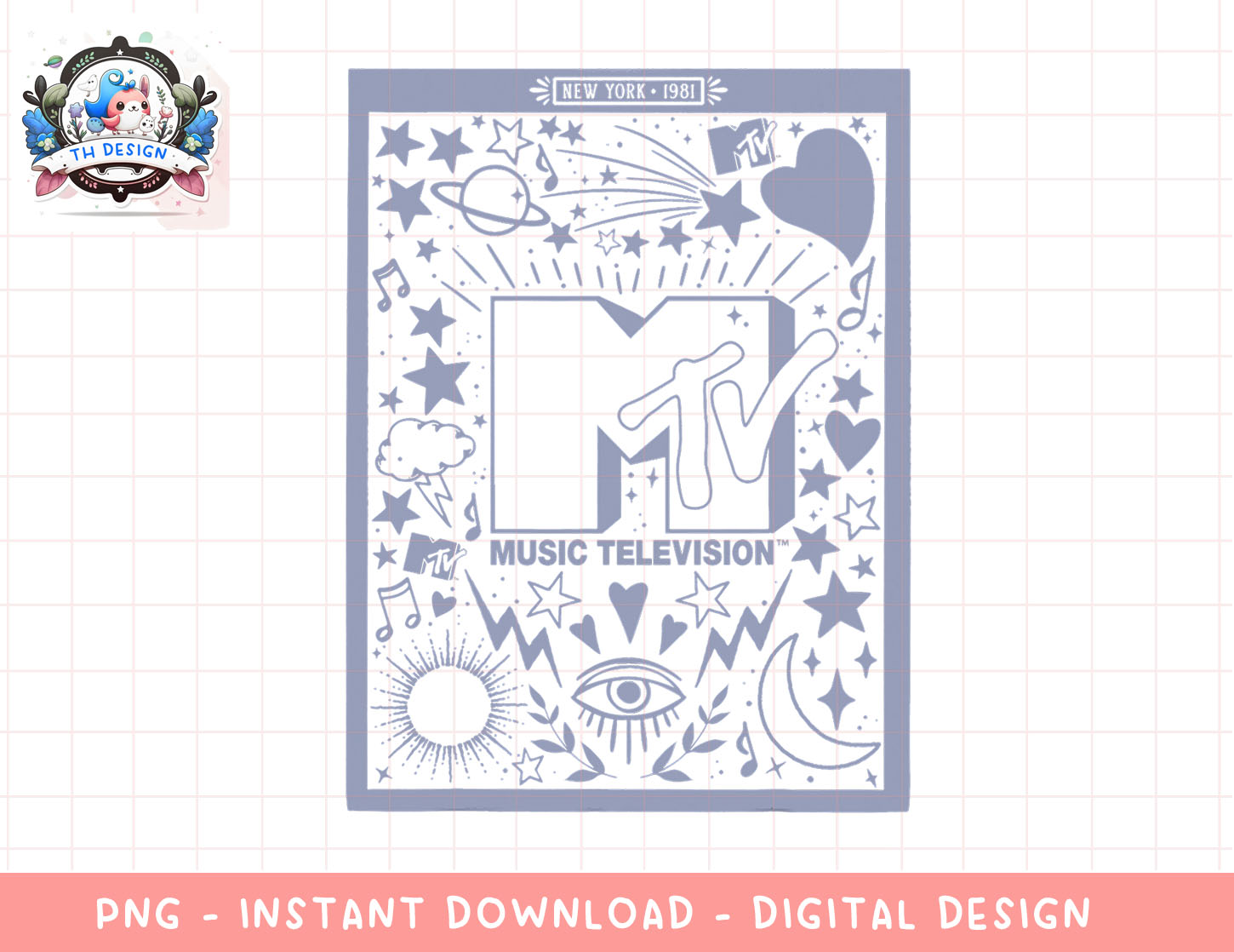 MTV Music Television Symbol Collage png, digital download, i | Inspire ...