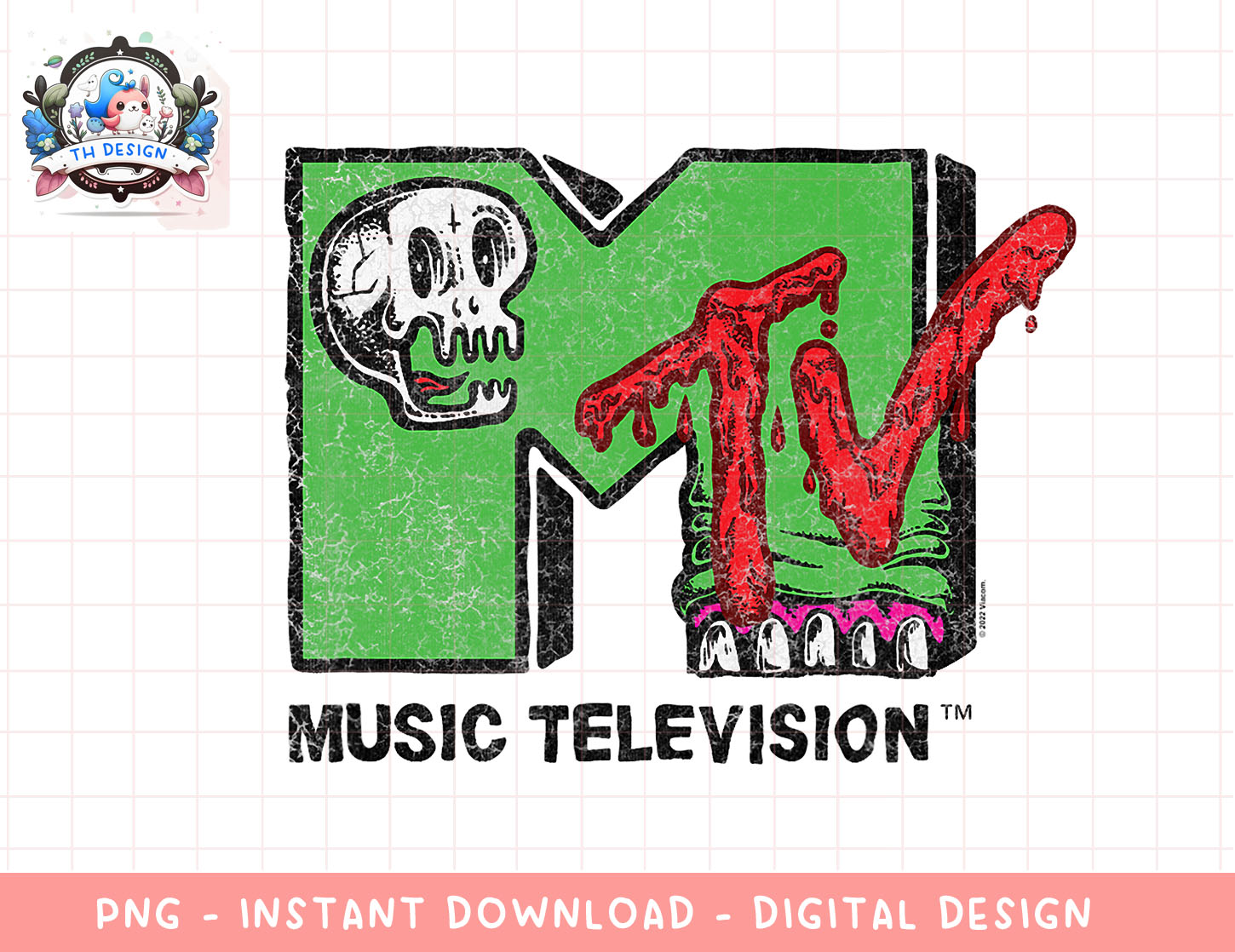 MTV Skull and Monster Teeth png, digital download, instant d | Inspire ...