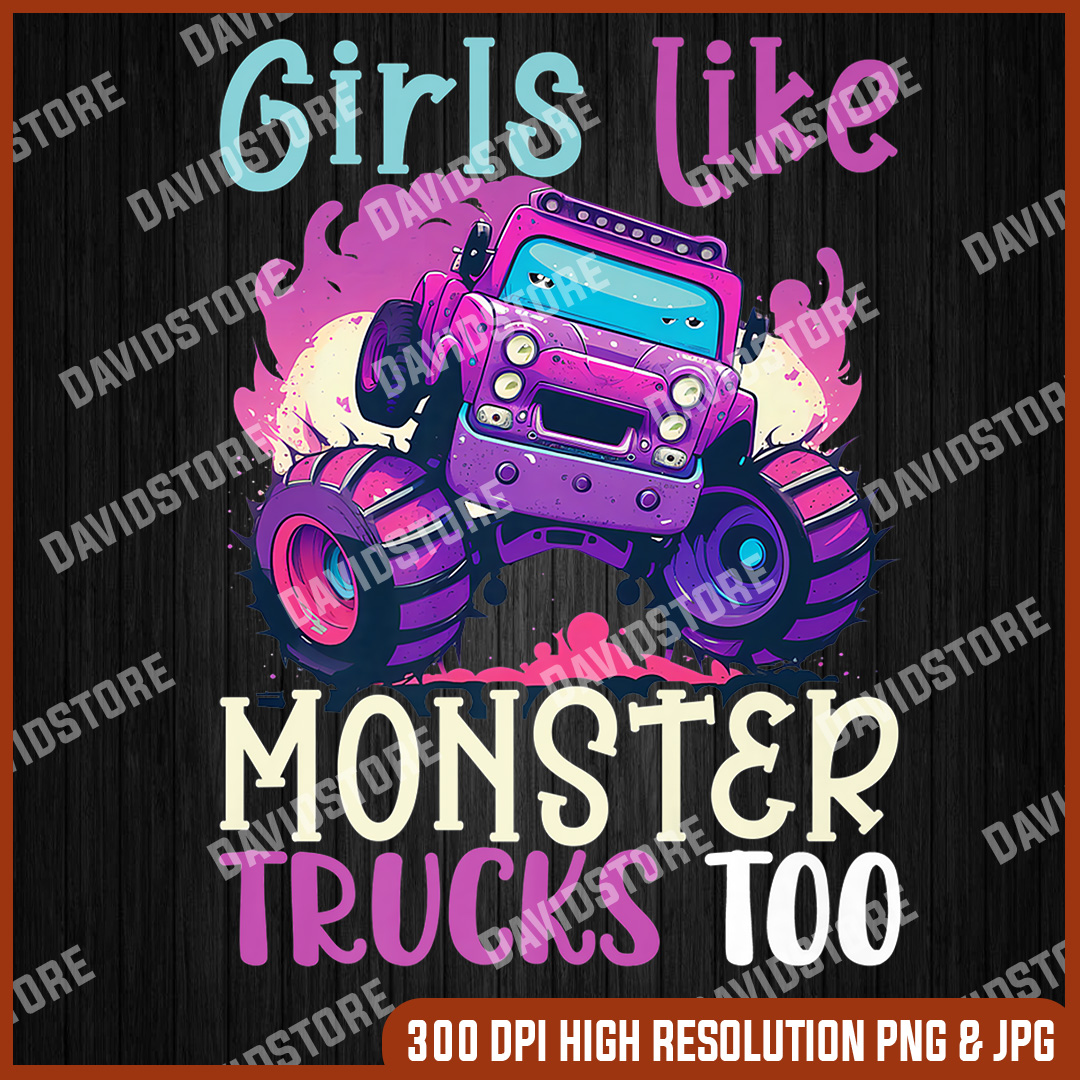 Cute Monster Truck Girls Like Monster Trucks Too Cute Girl P | Inspire ...