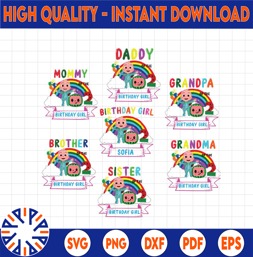 Personalized Coco melon birthday Png, Customized Cocomelon B | Inspire ...