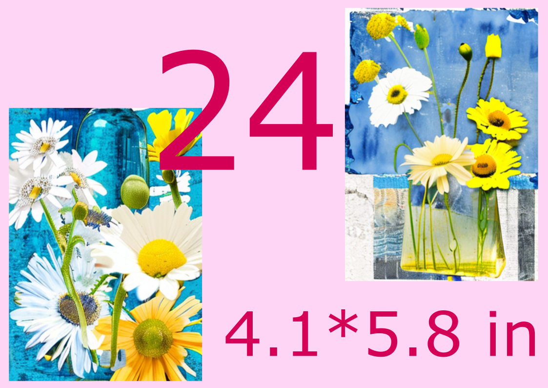 Set of postcards with beautiful flowers-1 | Inspire Uplift