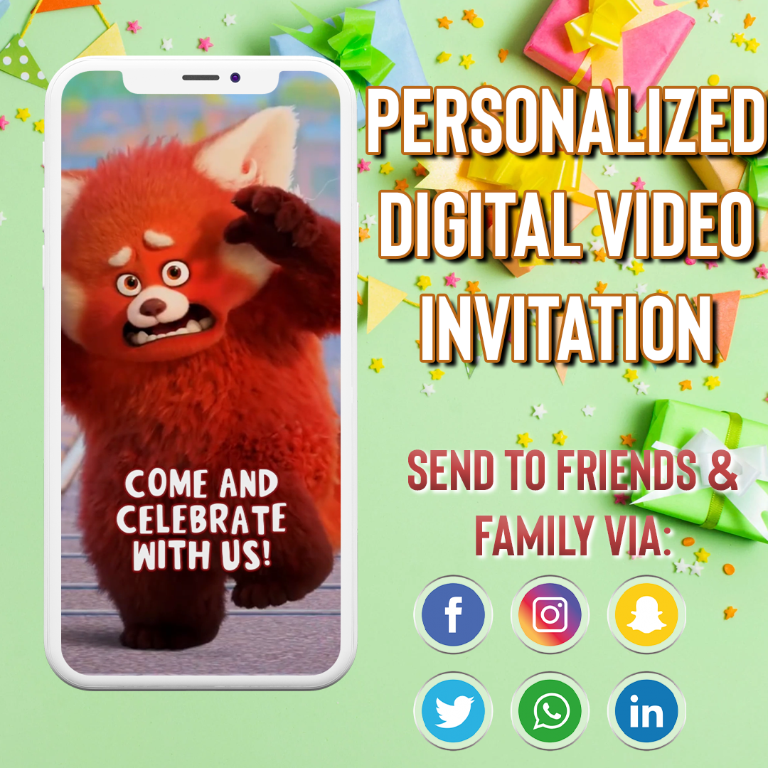 Turning Red Digital Video Invitation Animation with Music | Inspire Uplift