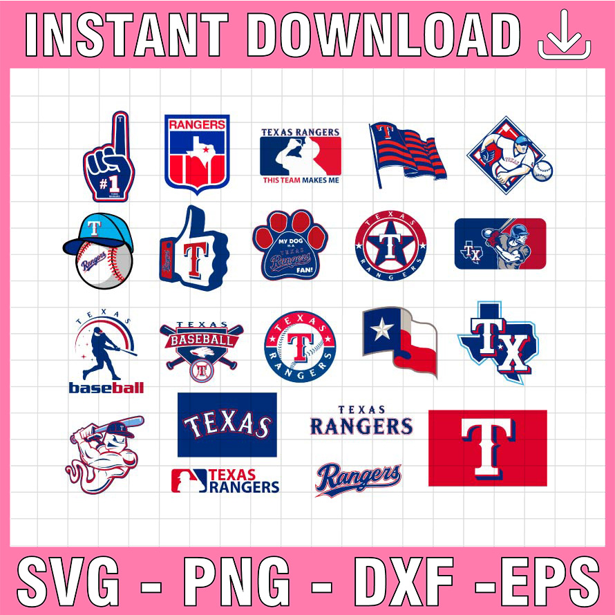21 Files Texas Rangers Svg, Baseball Clipart, Cricut Texas s - Inspire ...