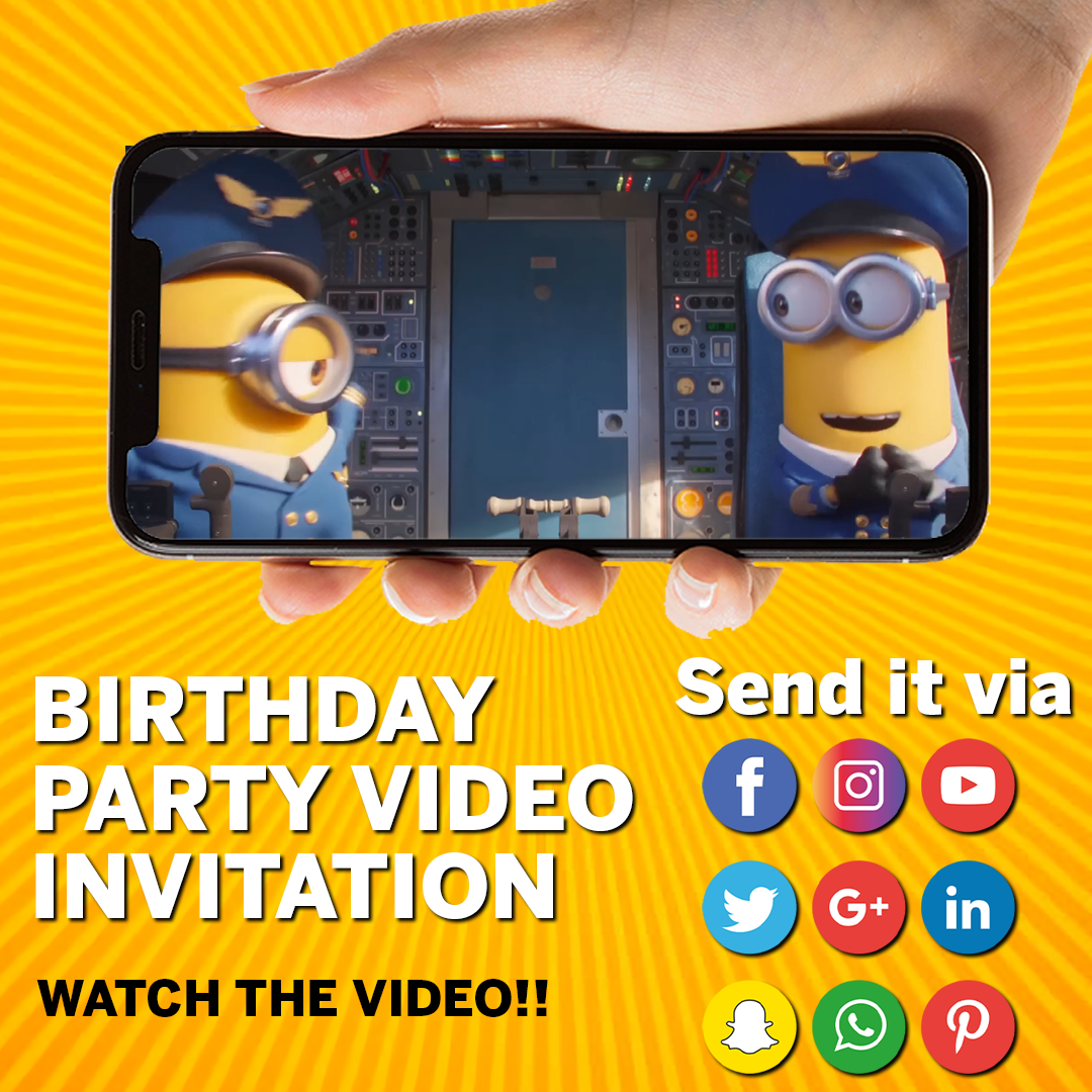 The Rise Of The Gru Birthday Invitation, Premium Minions Bir - Inspire ...