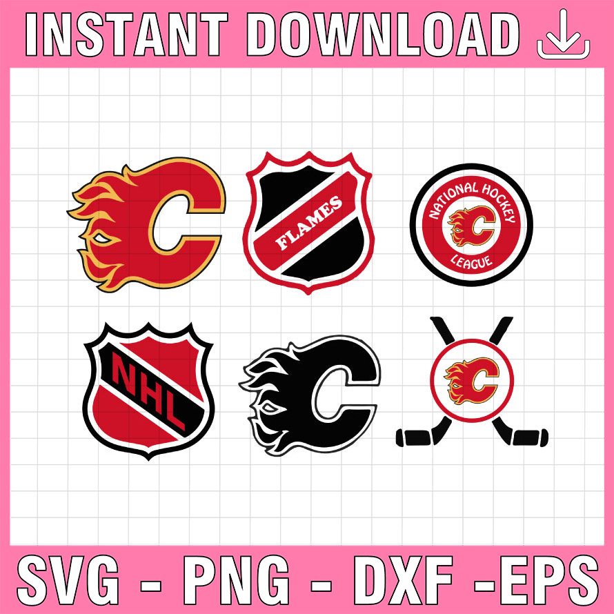 6 Files Calgary Flames Bundle Svg,NHL Svg, NHL Svg, Flames s | Inspire ...