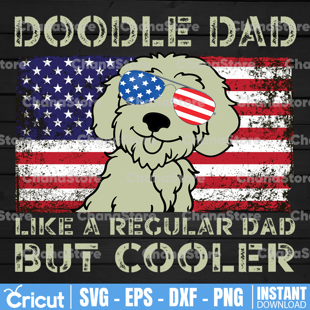 Mens Doodle Dad Goldendoodle Regular Dad But Cooler American | Inspire ...