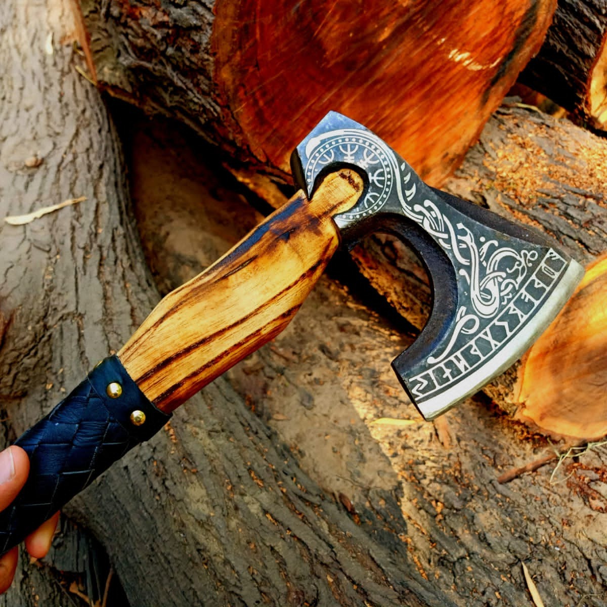 Hand-Forged Viking Axe – Battle-Ready & Custom | Inspire Uplift