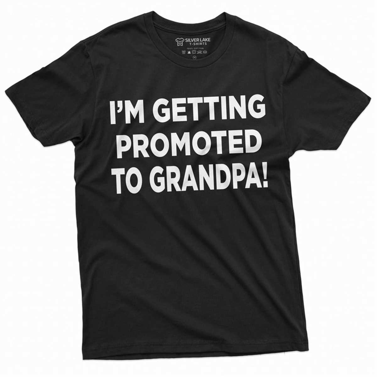 Men's Getting promoted to Grandpa baby shower announcement T - Inspire ...