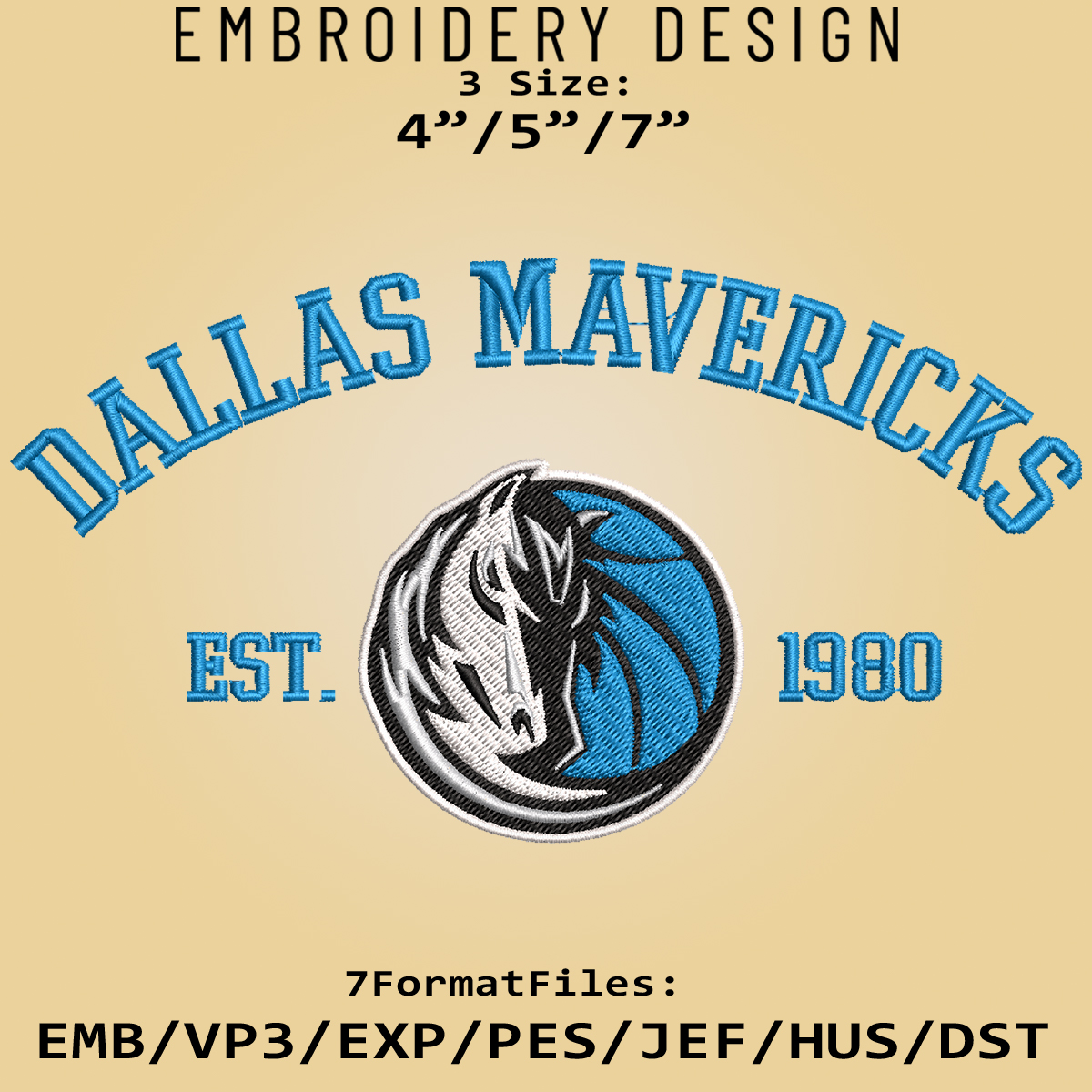 Dallas Mavericks Embroidery Designs, NBA Logo Embroidery Fil | Inspire ...