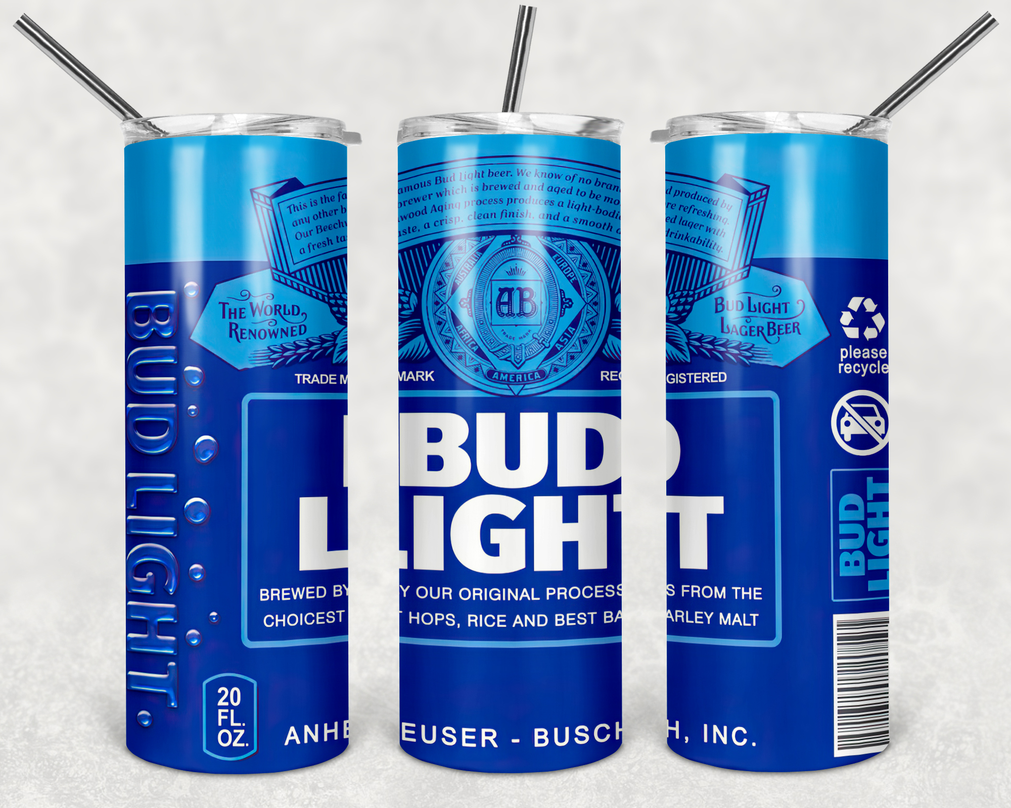 Bud Light Tumbler Wrap Design - JPEG & PNG - Sublimation Pri | Inspire ...