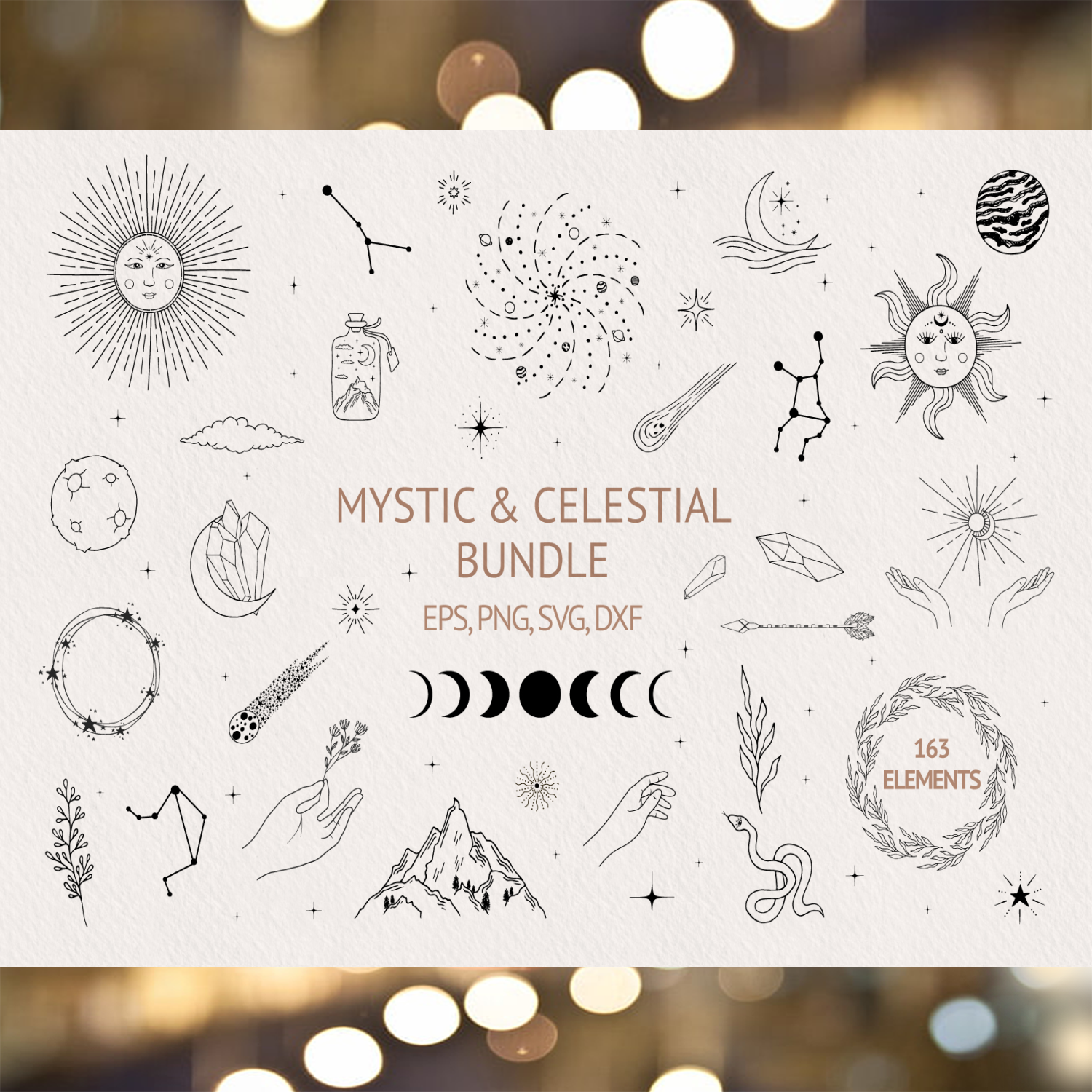 Hand Drawn Mystic & Celestial Bundle | Inspire Uplift