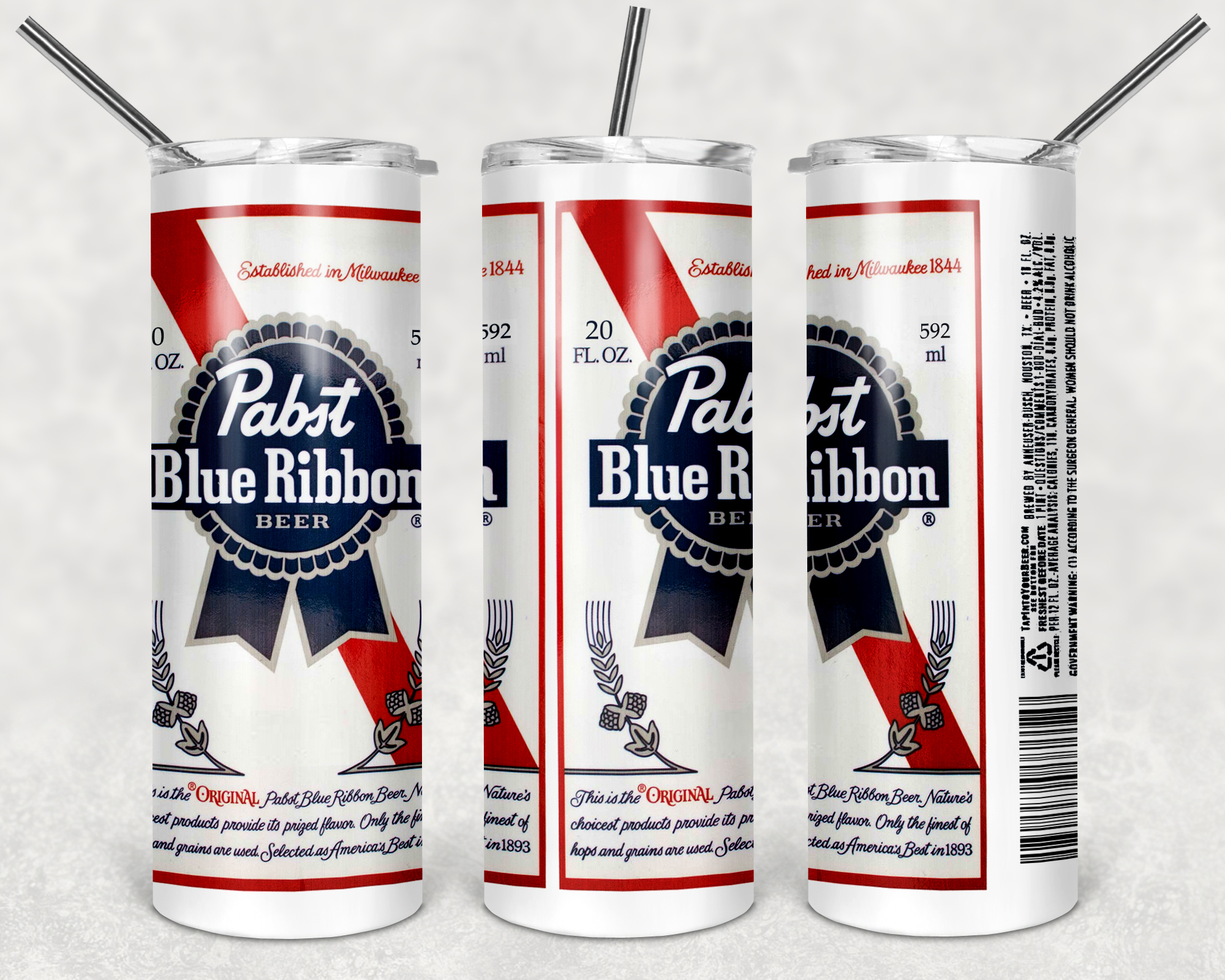Pabst Blue Ribbon Tumbler Wrap Design - JPEG & PNG - Sublima | Inspire ...