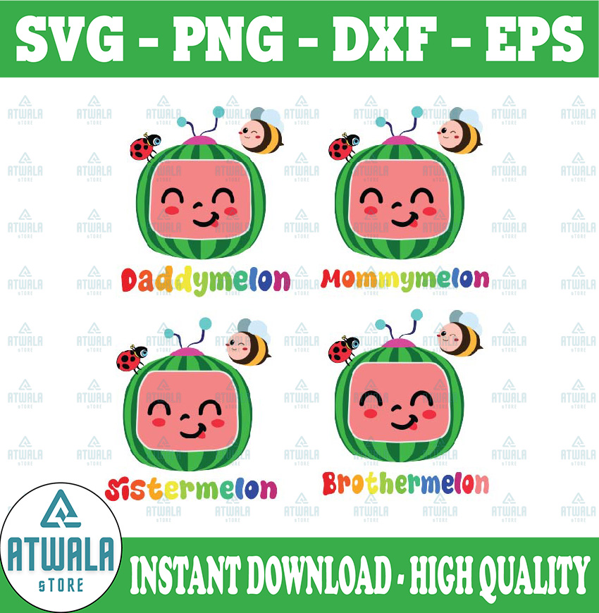 Birthday Family Watermelon Svg File, Daddymelon Mommymelon B | Inspire ...