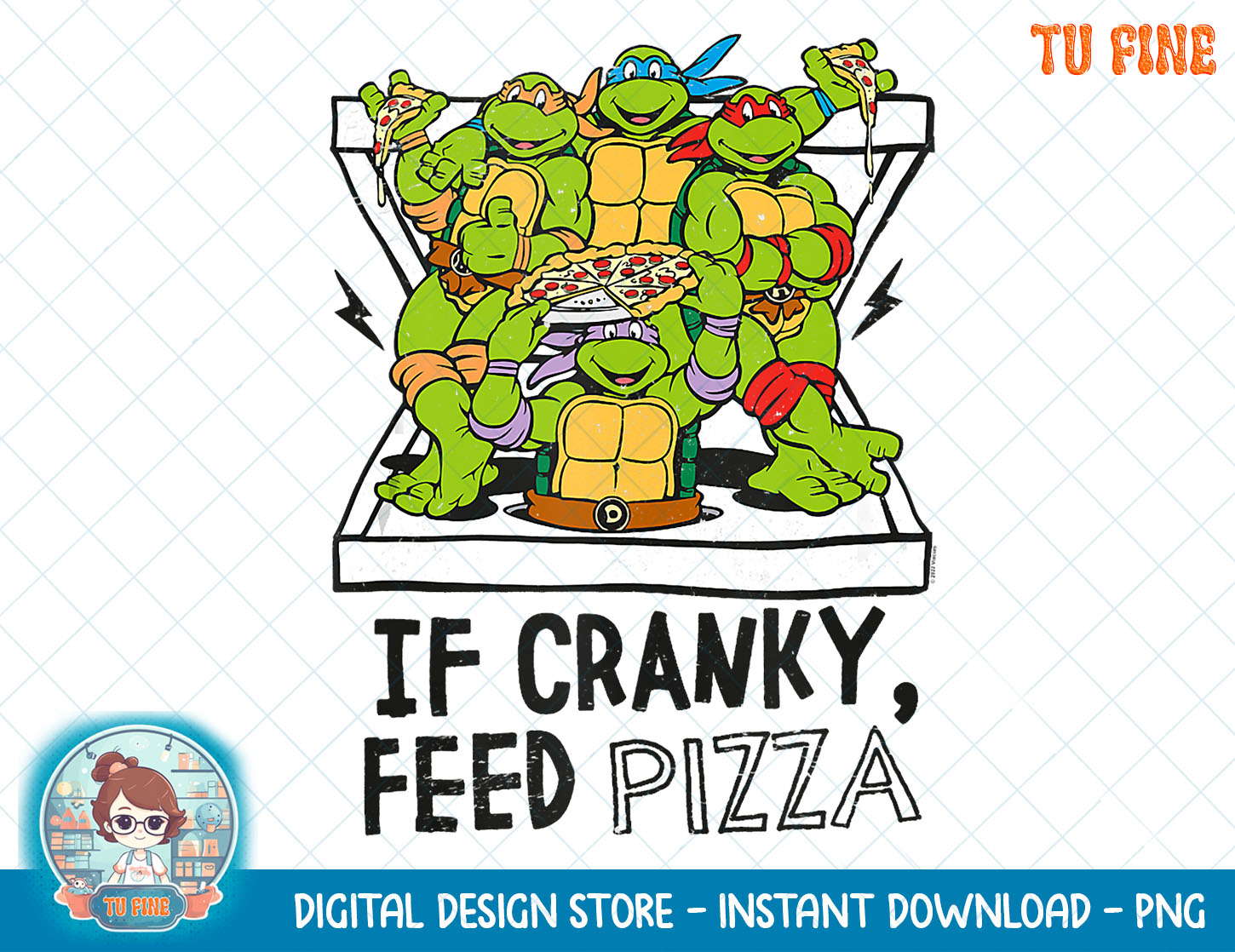 Teenage Mutant Ninja Turtles Cranky Pizza Tank Top.png | Inspire Uplift