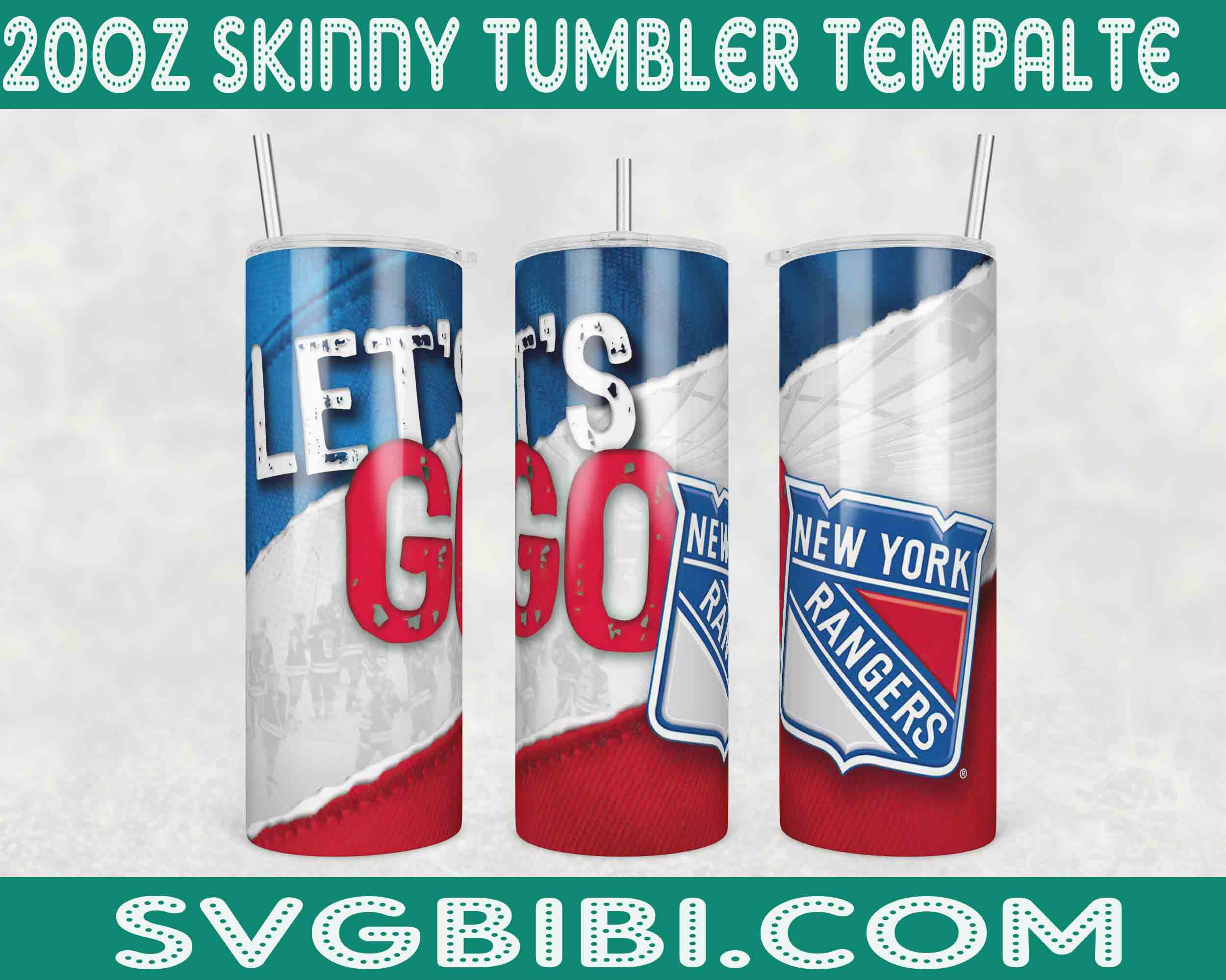 New York Rangers Tumbler Wrap, 20oz Tumbler Wrap, NHL 20oz P | Inspire ...