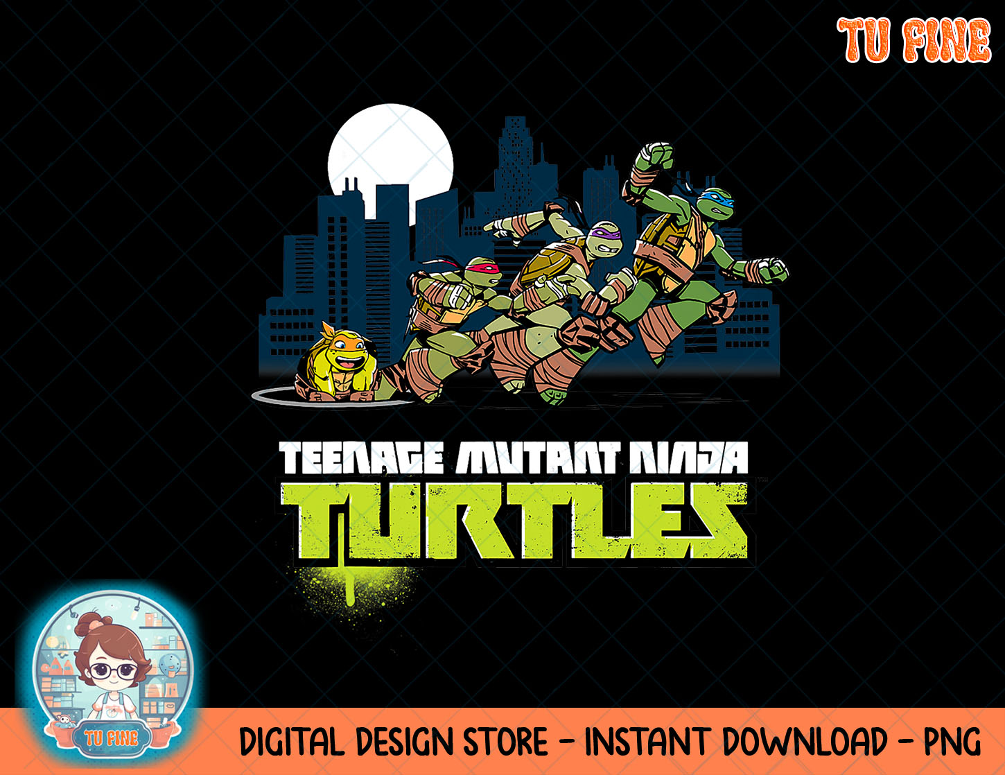 Teenage Mutant Ninja Turtles Night Scene T-Shirt.png | Inspire Uplift