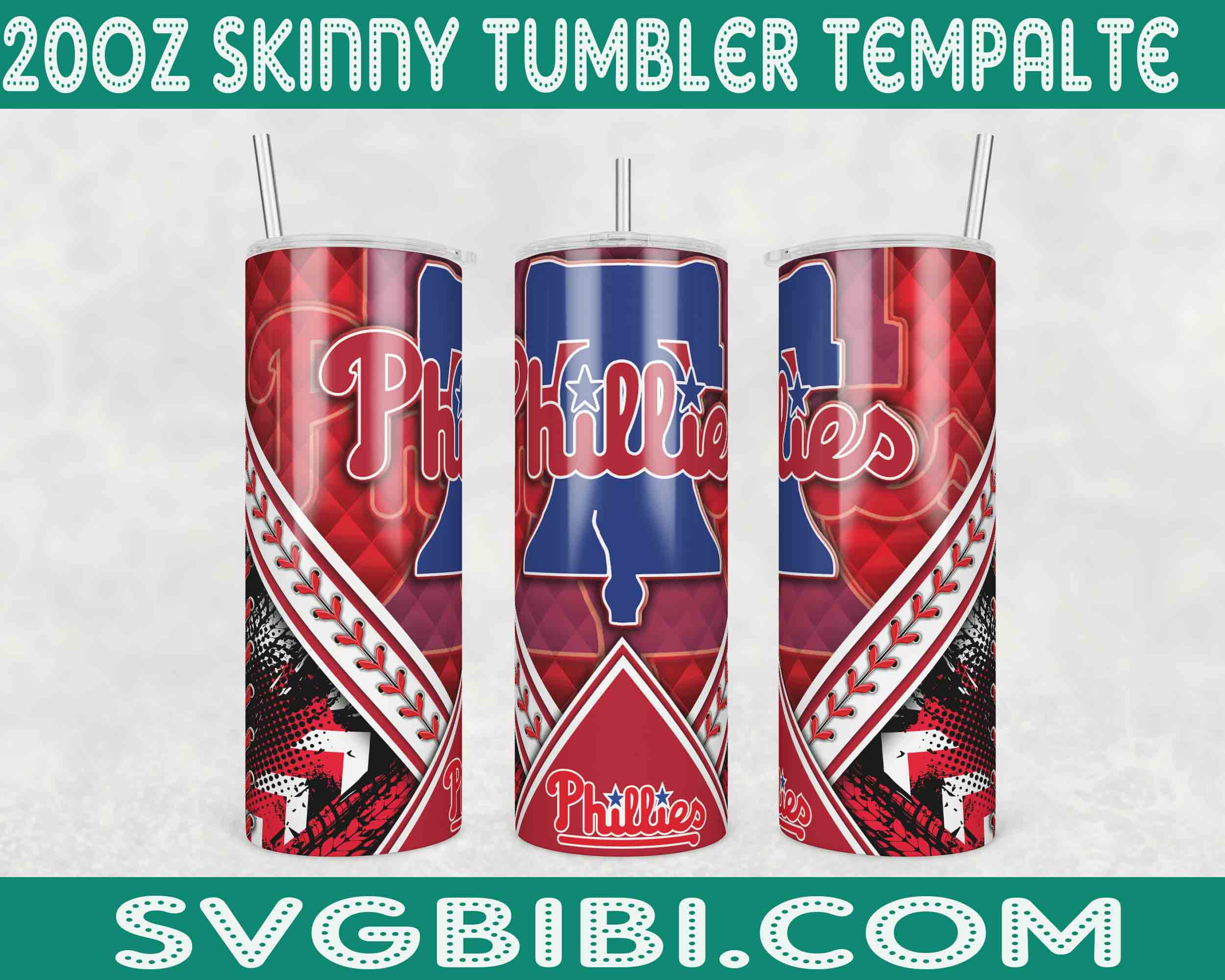 Philadelphia Phillies 20oz Tumbler Wrap, 20oz Tumbler Wrap, | Inspire ...
