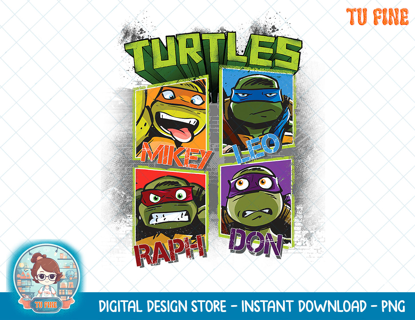 Teenage Mutant Ninja Turtles Shock Faced Characters T-Shirt. | Inspire ...