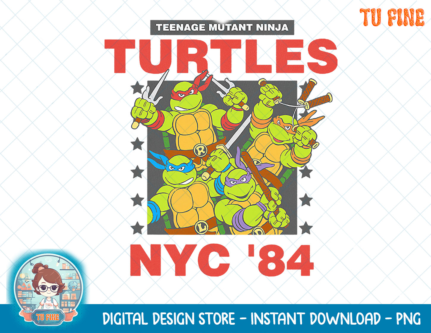 Teenage Mutant Ninja Turtles Turtle Rock '84 Tee-Shirt.png | Inspire Uplift