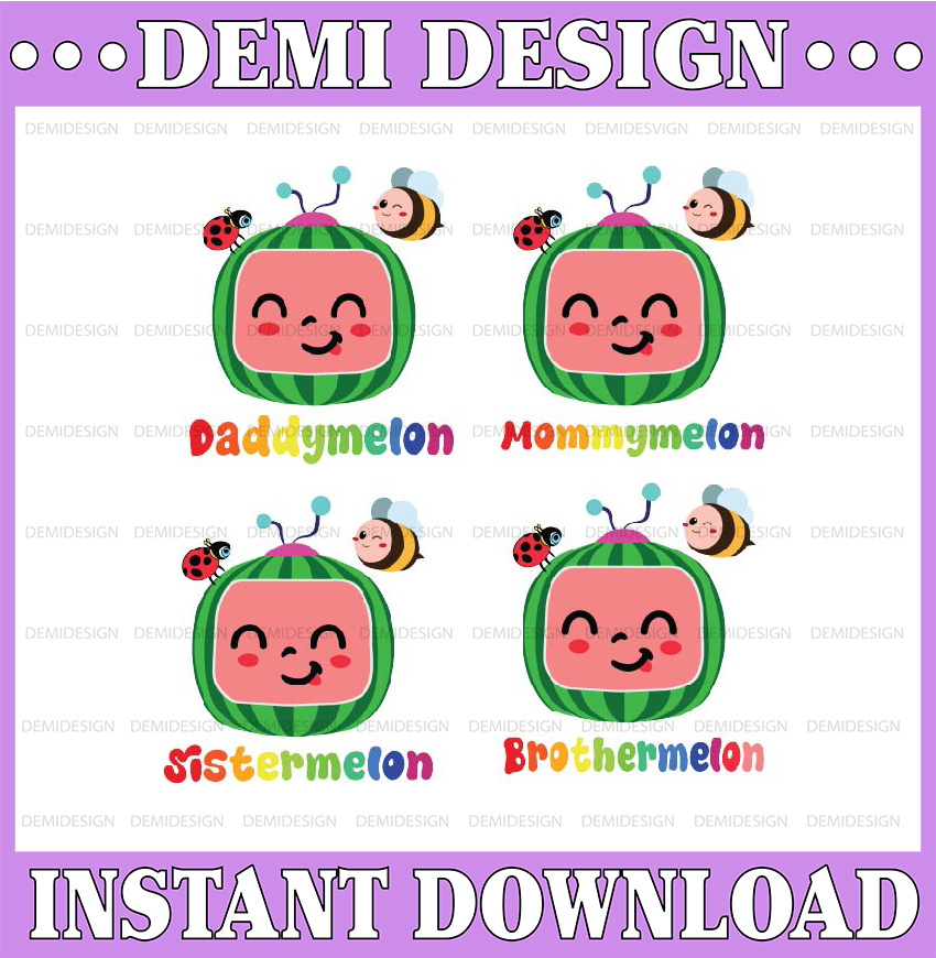 Birthday Family Watermelon Svg File, Daddymelon Mommymelon B - Inspire ...